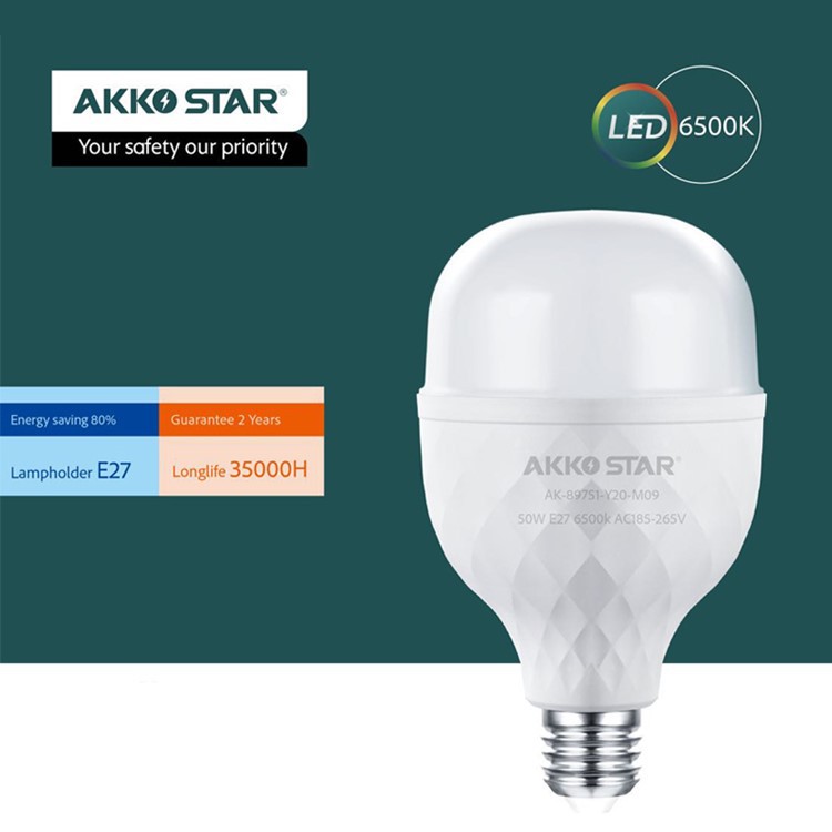 BÓNG ĐÈN LED BULB TRỤ TRÒN AKKO STAR 15W-50W - Đức An Home Decor